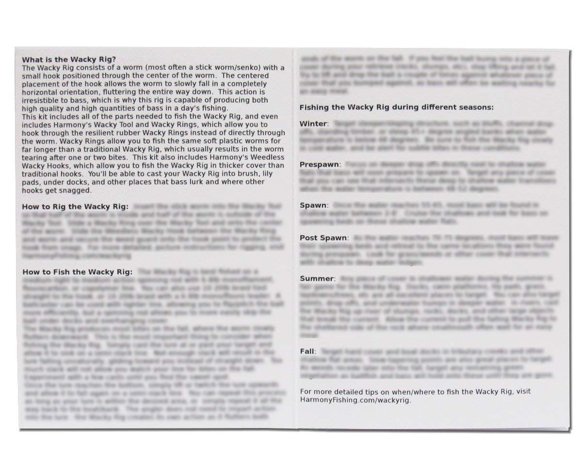 Harmony Fishing Wacky Rig Senko Kit (ZinkerZ, Weedless Hooks, Wacky ...