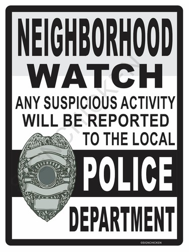 NEIGHBORHOOD WATCH SIGN - NEW DESIGN - NEW prevent theft & vandalism ...