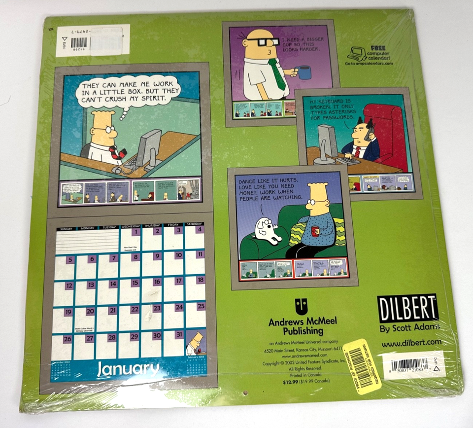 Dilbert Wall Calendar By Scott Adams 2003 | eBay UK