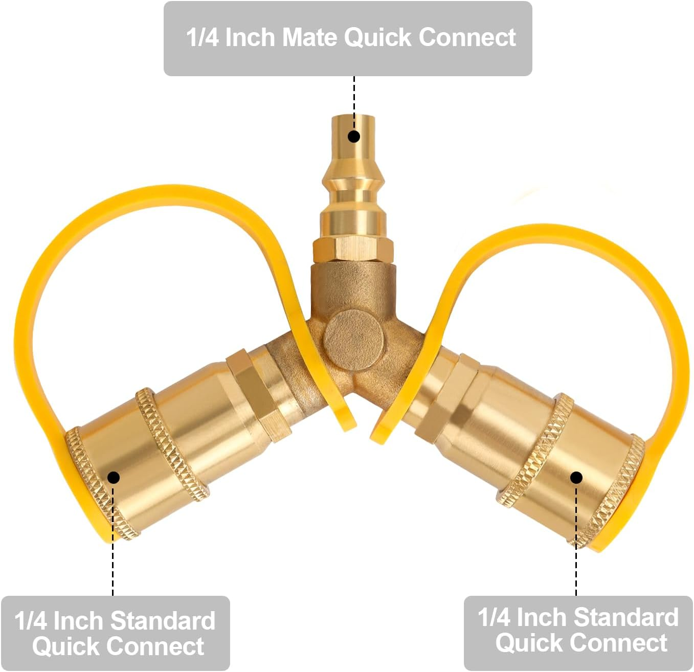 1/4 inch RV Propane Quick Connect Splitter Propane Y Splitter Propane ...