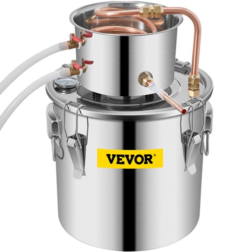 VEVOR Alambicco Distillatore 3Gal/11,4L Distillatore per Grappa in ...