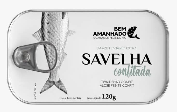 Gourmet Freshwater Fish - Twait Shad confit in Olive Oil - 3 tins x 4 ...