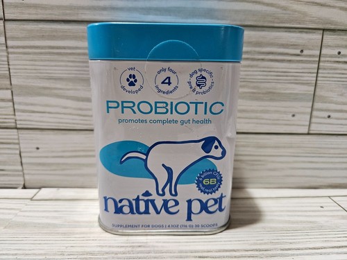 Native Pet Probiotic Powder for Dogs Gut Health 4.1 oz 30 Scoops EXP 5/ ...