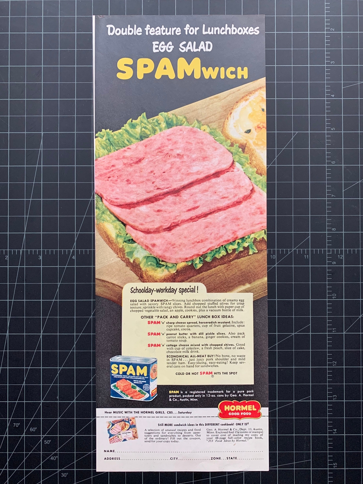 Vintage 1951 Spam Print Ad | eBay