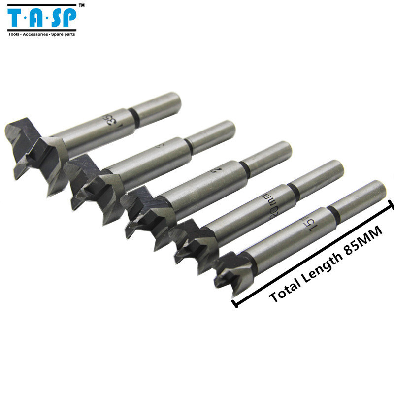 15-35mm 5PC Forstner Flat Wood Drill Bit Set Hole Boring Saw Cutter ...