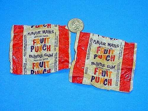 RARE~TWO VINTAGE TOPPS FLAVOR MATES FRUIT PUNCH BUBBLE GUM WRAPPERS | eBay