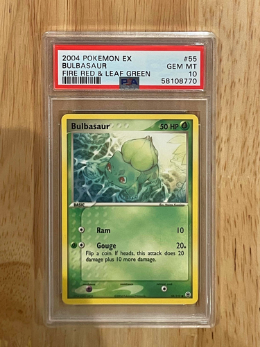 PSA 10 Bulbasaur Ex Fire Red Leaf Green #55 Pokemon 2004 Mint Rare | eBay