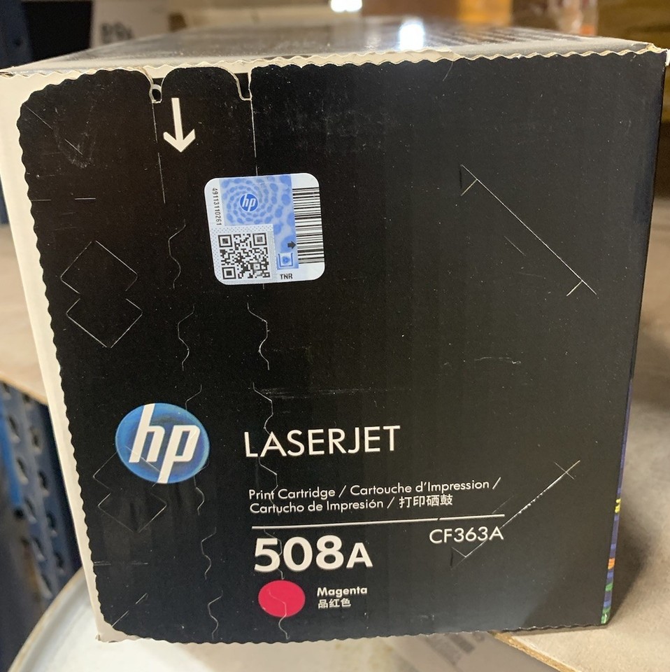 CF363A 508A New Genuine HP Magenta Factory Sealed Box. Rips and Tears ...