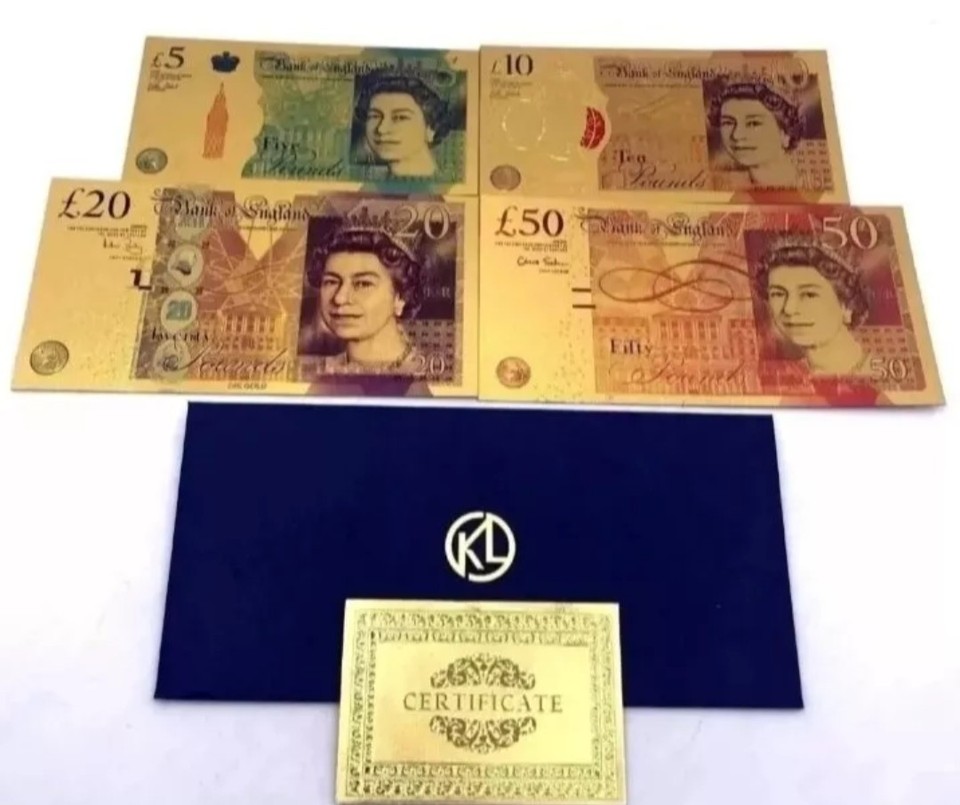 British Full Set Of 4 Gold Banknotes | eBay