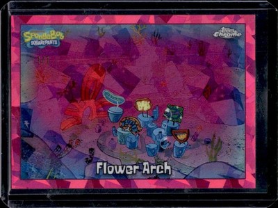 2025 Topps Chrome SpongeBob Sapphire Flower Arch Padparadscha Refractor ...