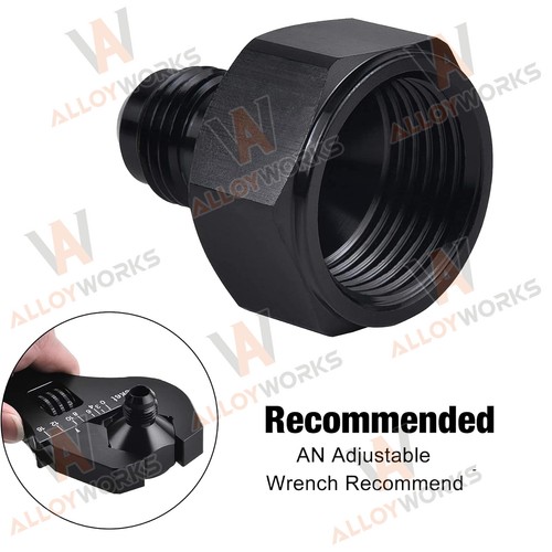 Aluminum 10AN Female 7/8-14 UNF To 8AN Male 3/4-16 UNF Flare Reducer ...