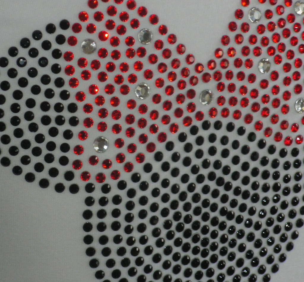 5" wide RED Minnie Mouse iron on Disney rhinestone transfer decal | eBay