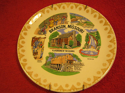 7" Porcelain Collector Plate BRANSON, MISSOURI Tablerock Dam EDWARD'S ...