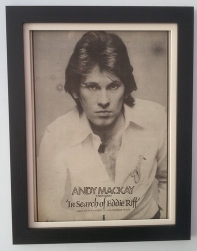ANDY MACKAY*ROXY MUSIC*Eddie Riff*1974*ORIGINAL*POSTER*AD*FRAMED*FAST ...