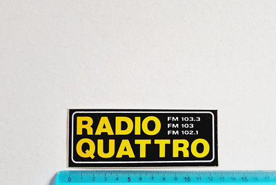 Adhesive Radio Quattro Sticker Autocollant Aufkleber Vintage Original ...