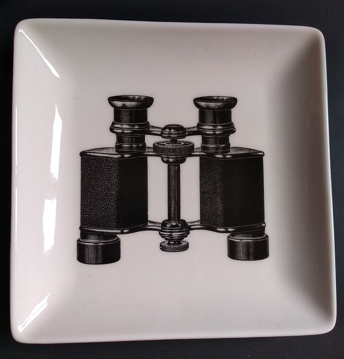 Binoculars Trinket Tray ceramic retro funky gift magpie boxed 13x13x2cm ...
