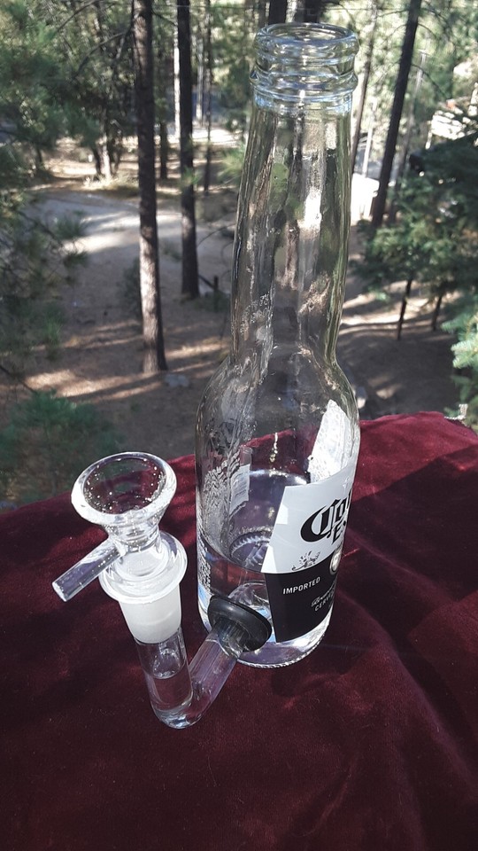 9" Glass Bong Beer Bottle Water Pipe Smoking Hookah Percolator Bongs | eBay