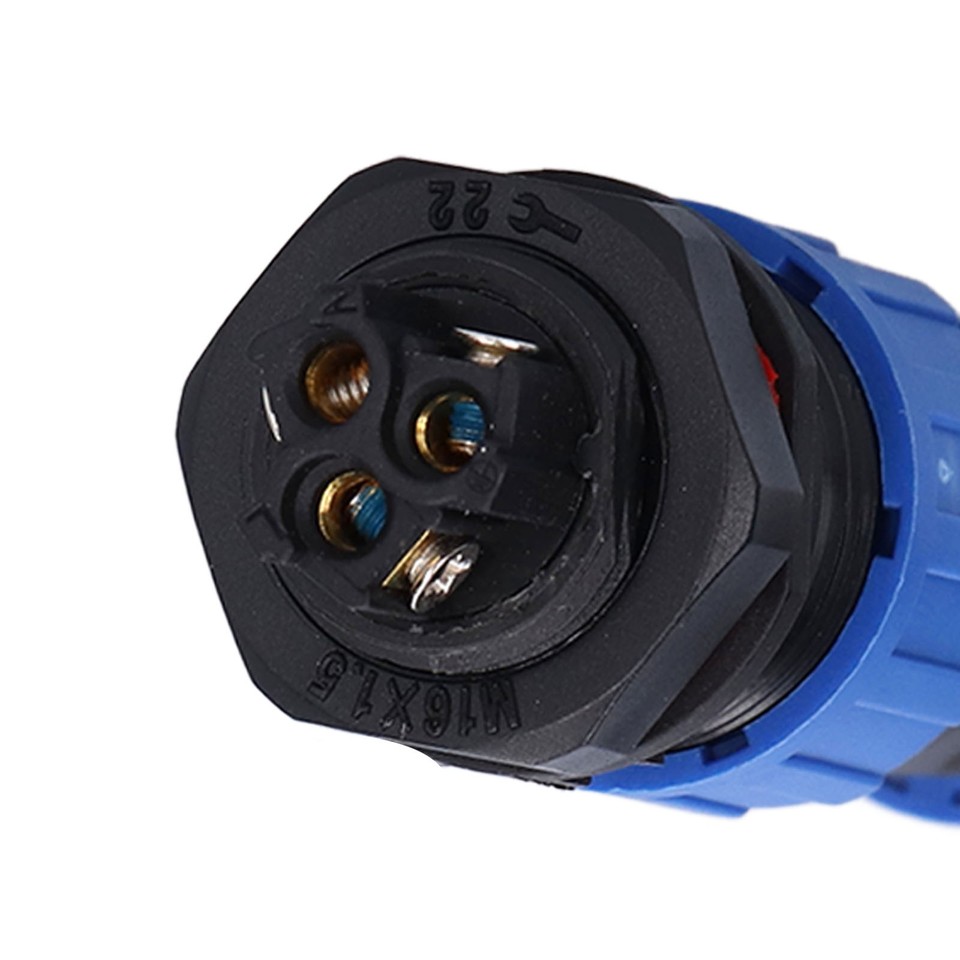 _IP68 Waterproof Aviation Plug Socket Set LP16 3Pin Weld Free Back Nut ...