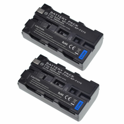 Two NP-F550 Battery for Sony NP-F330 NP-F530 NP-F570 NP-F730 CCD-TRV75 ...