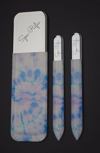 3pc Nano File Set: Professional Heavy Duty Glass Nail Files with Case ...