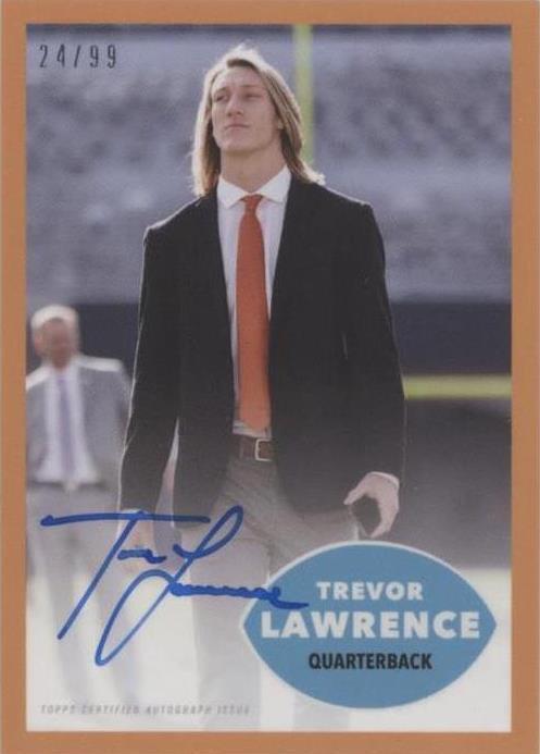 2021 Topps X Trevor Lawrence - Trevor Lawrence #6-A Orange Autographs ...