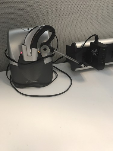 Plantronics CS70 NC Bluetooth Wireless Headset w/Charging Base & AC ...