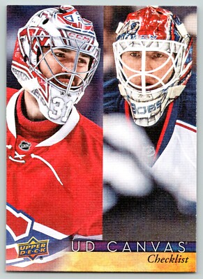 CAREY PRICE / SERGEI BOBROVSKY CHECKLIST 2017-18 UPPER DECK CANVAS NO ...