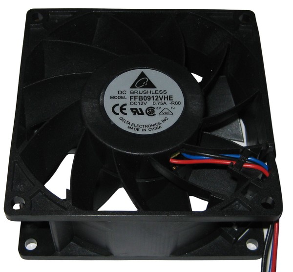 Delta FFB0912VHE High Power Cooling Fan 6W, 12V, 85 CFM - Black for ...