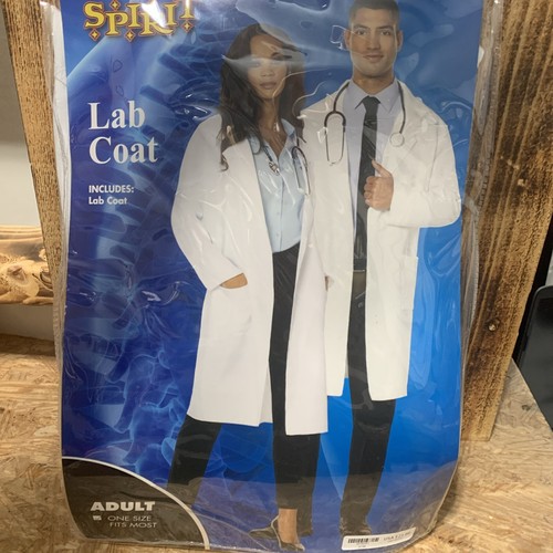 Spirit Halloween Lab Coat Unisex Adult Costume One Size Fits Most White ...
