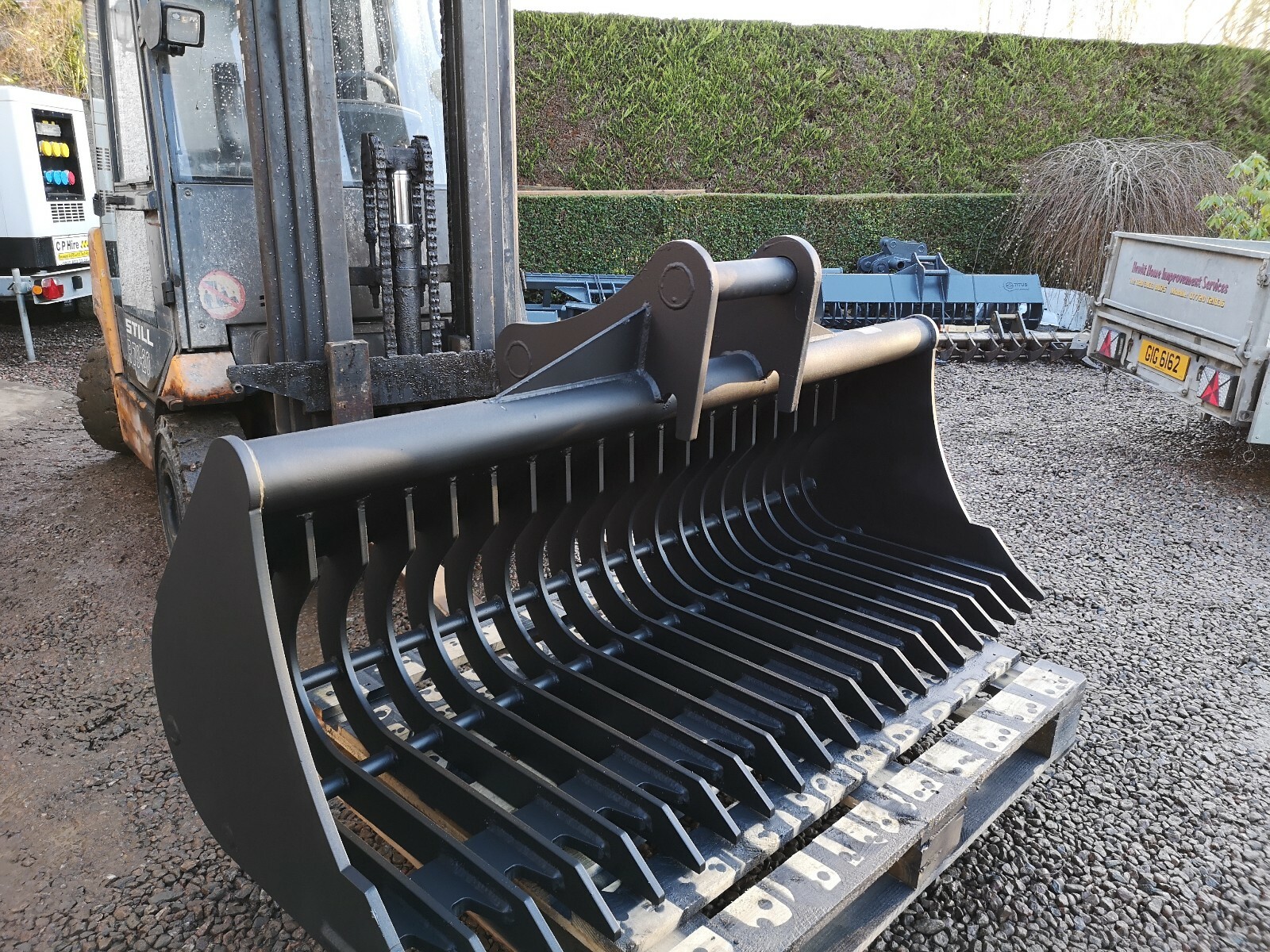 6ft 13 14 Ton Excavator Lawn Rake Riddle Bucket Hardox Tips | eBay UK