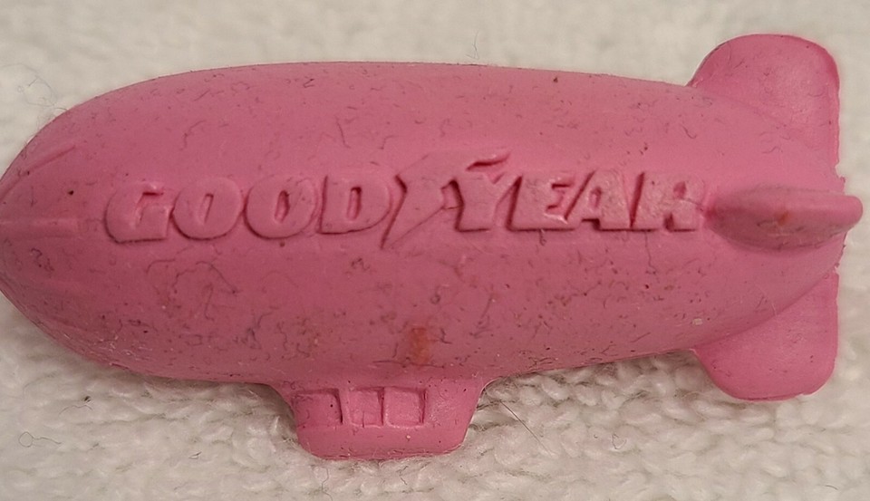 2 VINTAGE NEW GOODYEAR BLIMP Rubber Erasers 1970's RARE | eBay