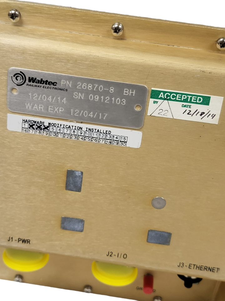 NEW Wabtec Railway Electronics 26870-8 Locomotive 9" Display Screen ...