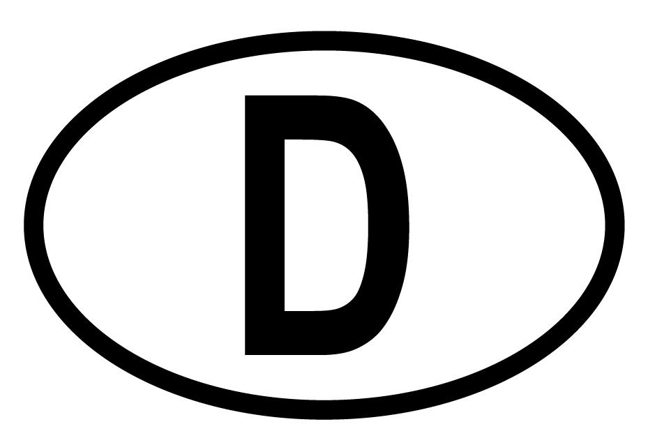 Aufkleber Sticker D Auto PKW Kennzeichen Länderkennzeichen Deutschland ...