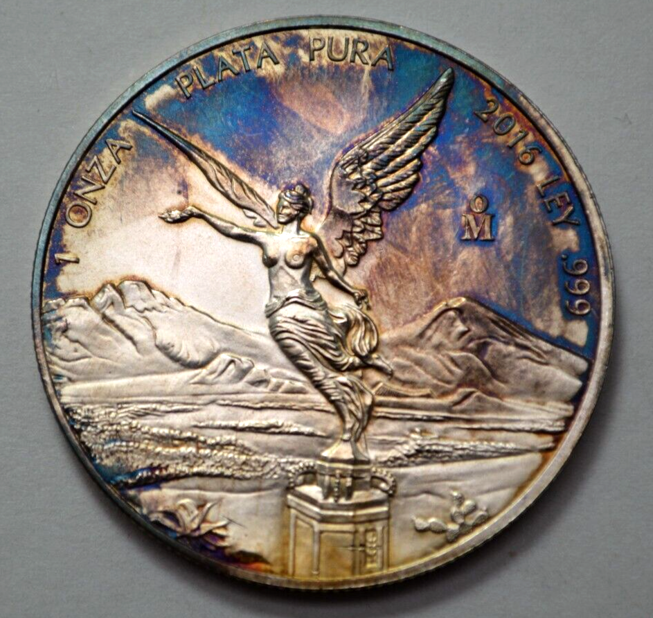 2016 Mo 1 Oz Onza Mexican Libertad Ley 999 Silver Plata Pura Coin Round ...