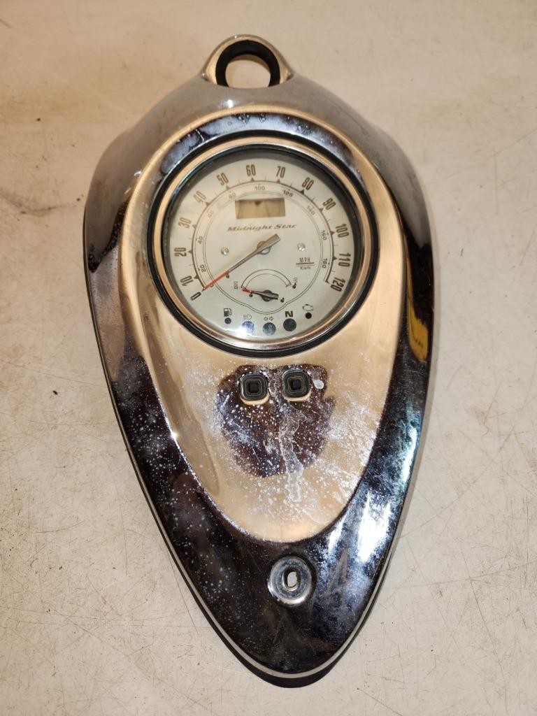 2001-03 XV16 XV1600 ROAD STAR MID USED CHROME METER TANK COVER GAUGE ...