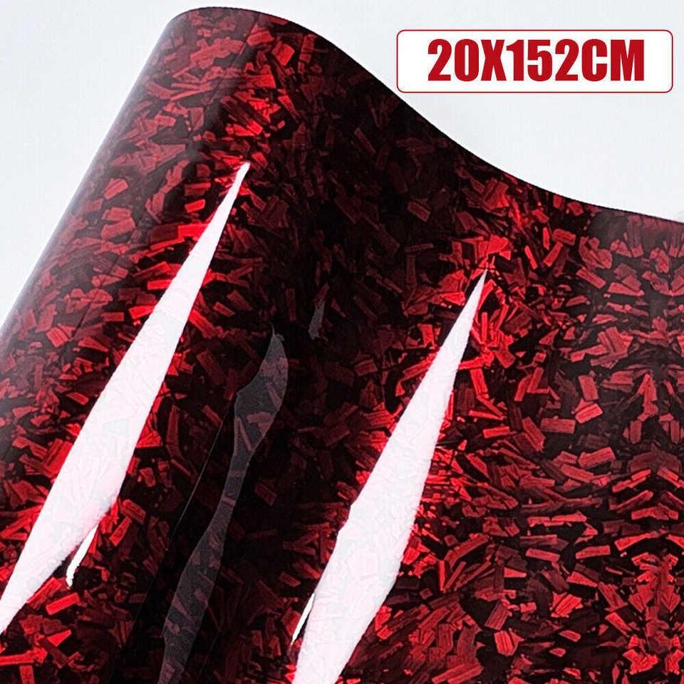 Glossy Red Vinyl Wrap Sticker Forged For Car Body Carbon Fiber Wrapping ...
