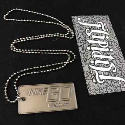 NEW NIKE GO DOG TAG PENDANT CHAIN NECKLACE RARE PROMO KEYCHAIN LIMITED ...