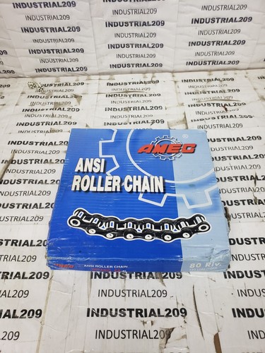 AMEC 80-1R ANSI ROLLER CHAIN 10 FT 120 LINKS | eBay