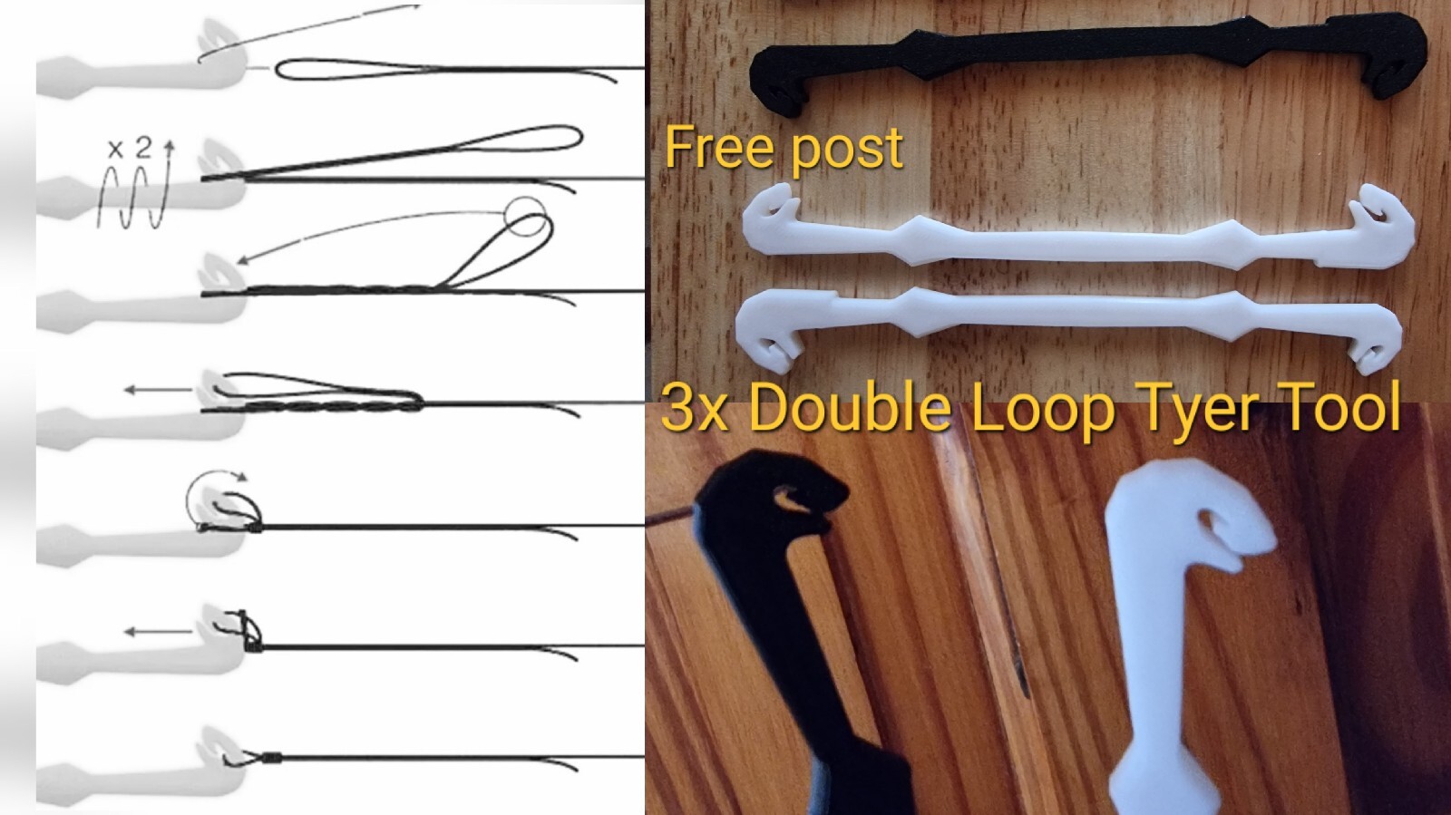 3x Double Loop Tyer Tool For Carp Coarse Fly Fishing | eBay UK