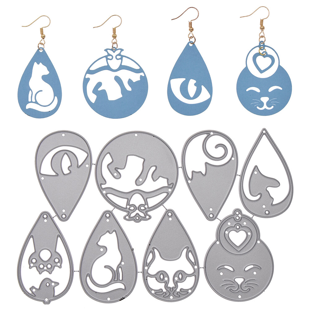 Earring Cutting Dies Teardrop Die Cuts Leather Jewelry Making Molds ...