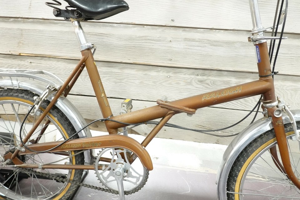 Raleigh Folder 20 Inch Folding Bicycle Brown and Chrome 3 speed Made In ...
