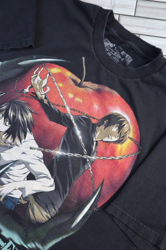 VTG Death Note L Apple and Light sz XL Anime Manga Promo Tv Shonen Jump ...