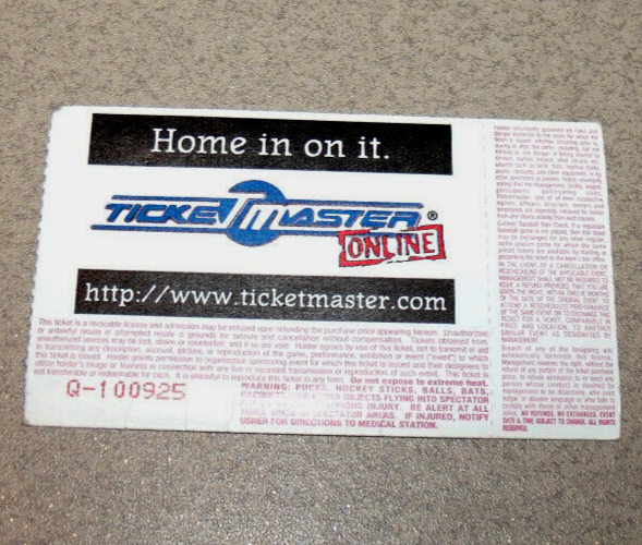 Anaheim Angels 3/16/1999 Spring Training Ticket Stub vs Chicago White ...