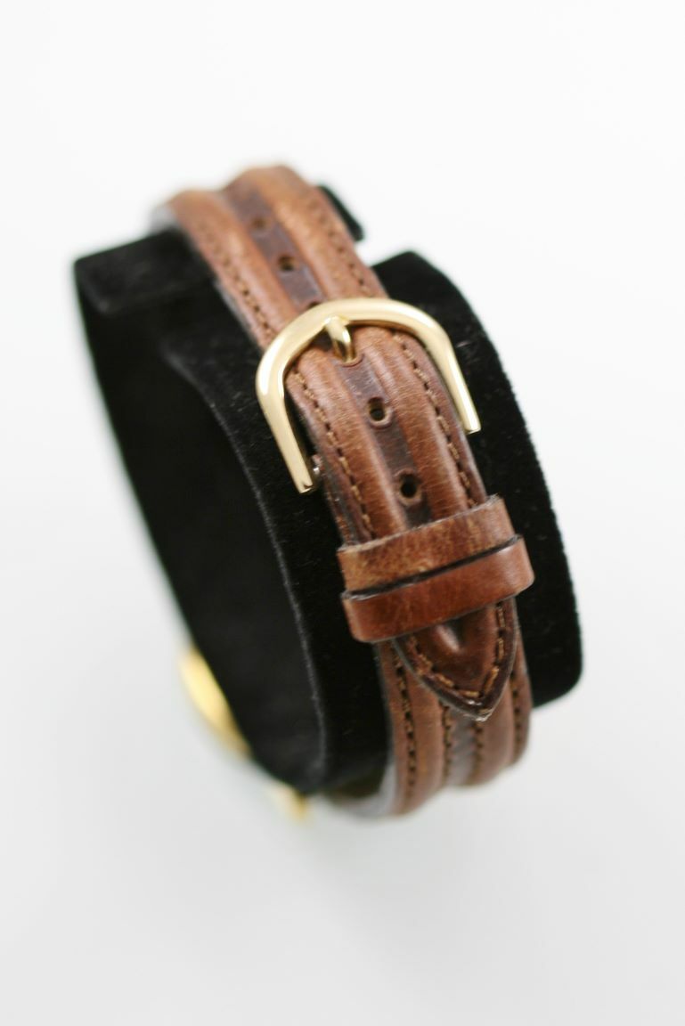 Jacques Edho Women Watch Stainless Gold Steel Leather Brown Black Batt ...