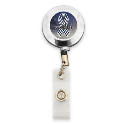 ALS Lou Gehrig's Disease Awareness Silver ID Card Holder Retractable ...