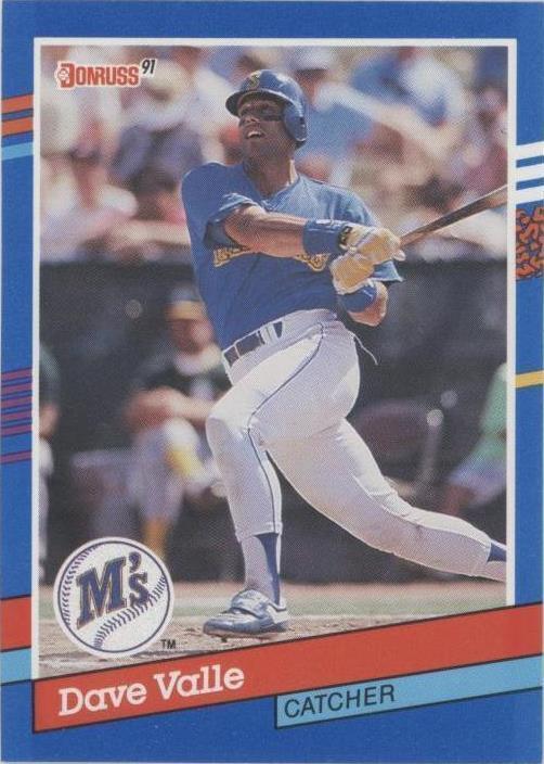 1991 Donruss - Dave Valle #366 3 White Stripes on Right Border for sale online | eBay
