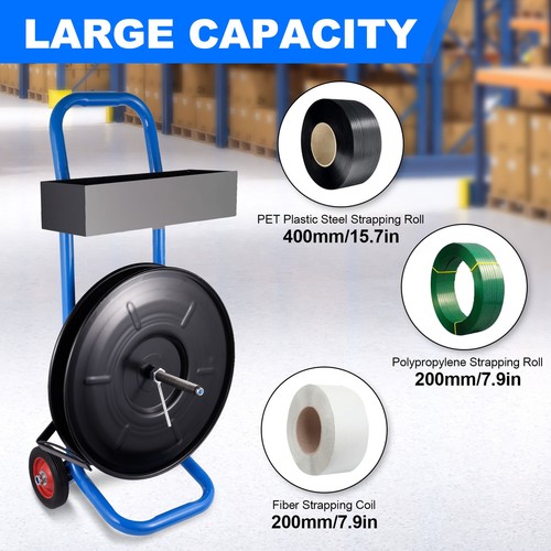 Strapping Dispenser Banding Cart W/ Storage Box For Packaging Strapping ...