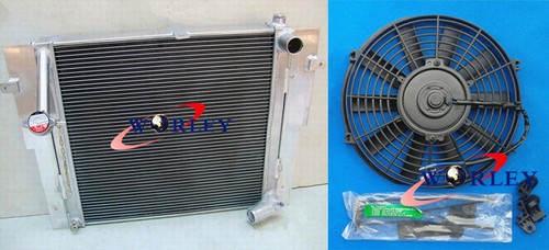 3ROW aluminum radiator +fan FOR MAZDA RX-7 RX7 FC S5 13B MT 89-91 1989 ...