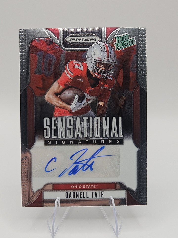 2025 Prizm Draft Picks - Carnell Tate Sensational Signatures Rated ...