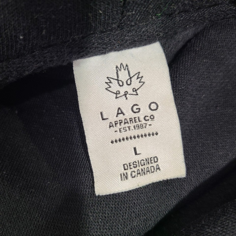 Lago Apparel Unisex Moose Mountain Temagami Ontario Canada Sz Lg Black ...